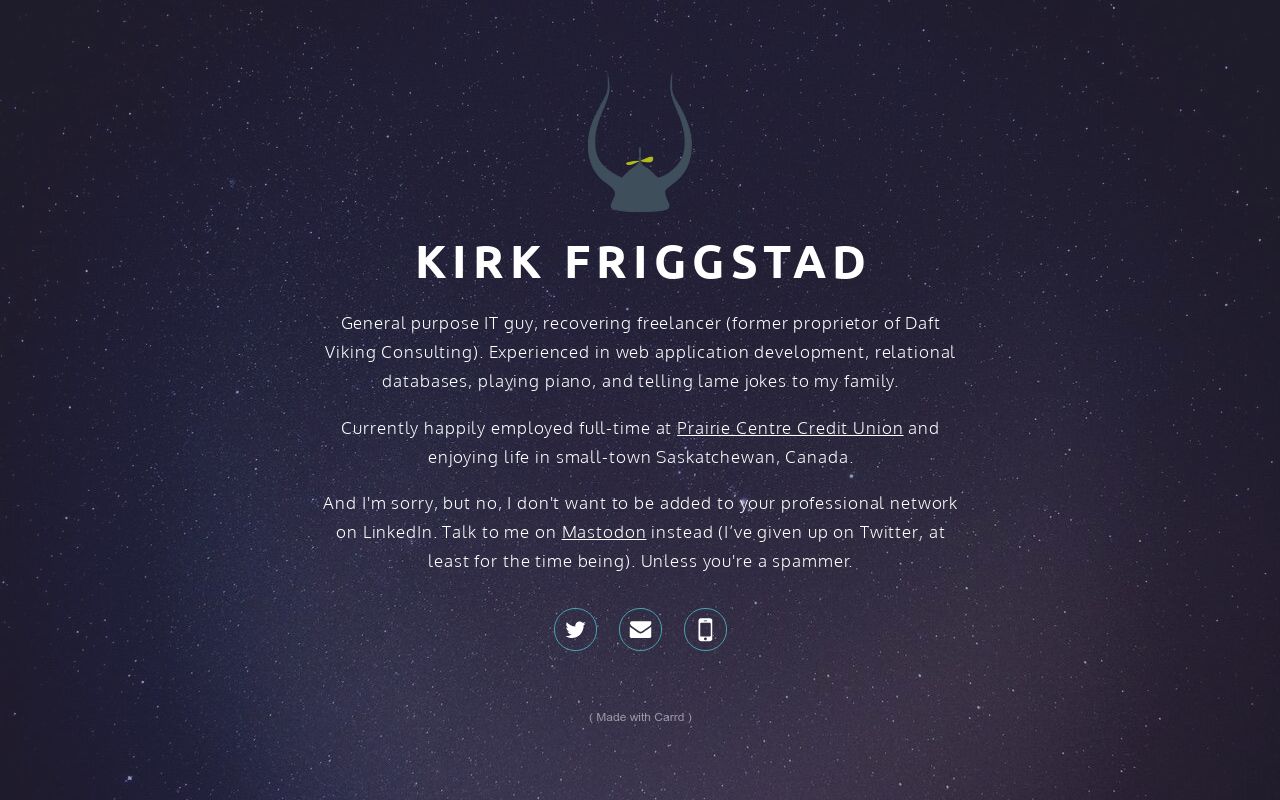 Kirk Friggstad, recovering freelancer